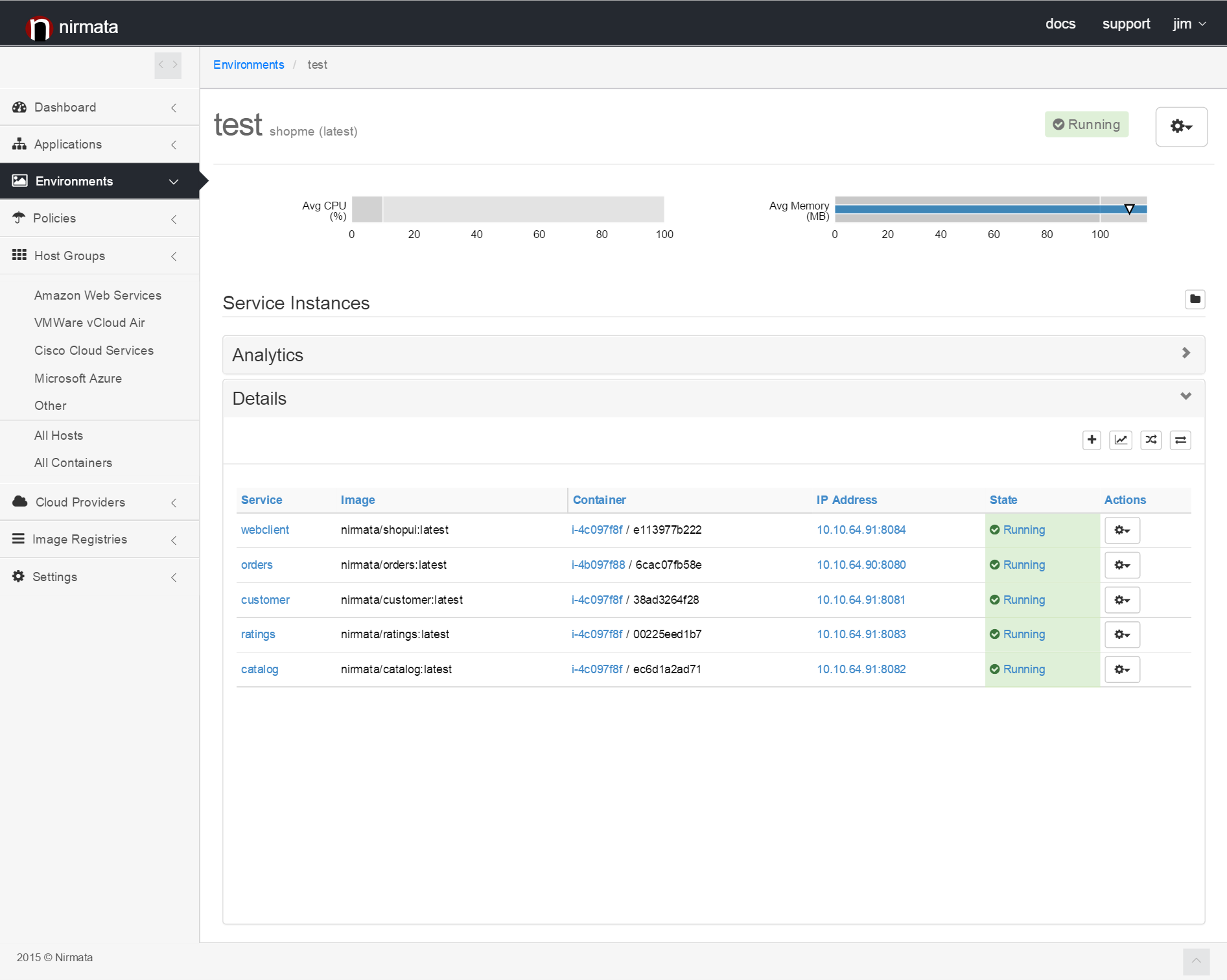 Docker Host Networking Mode with Nirmata